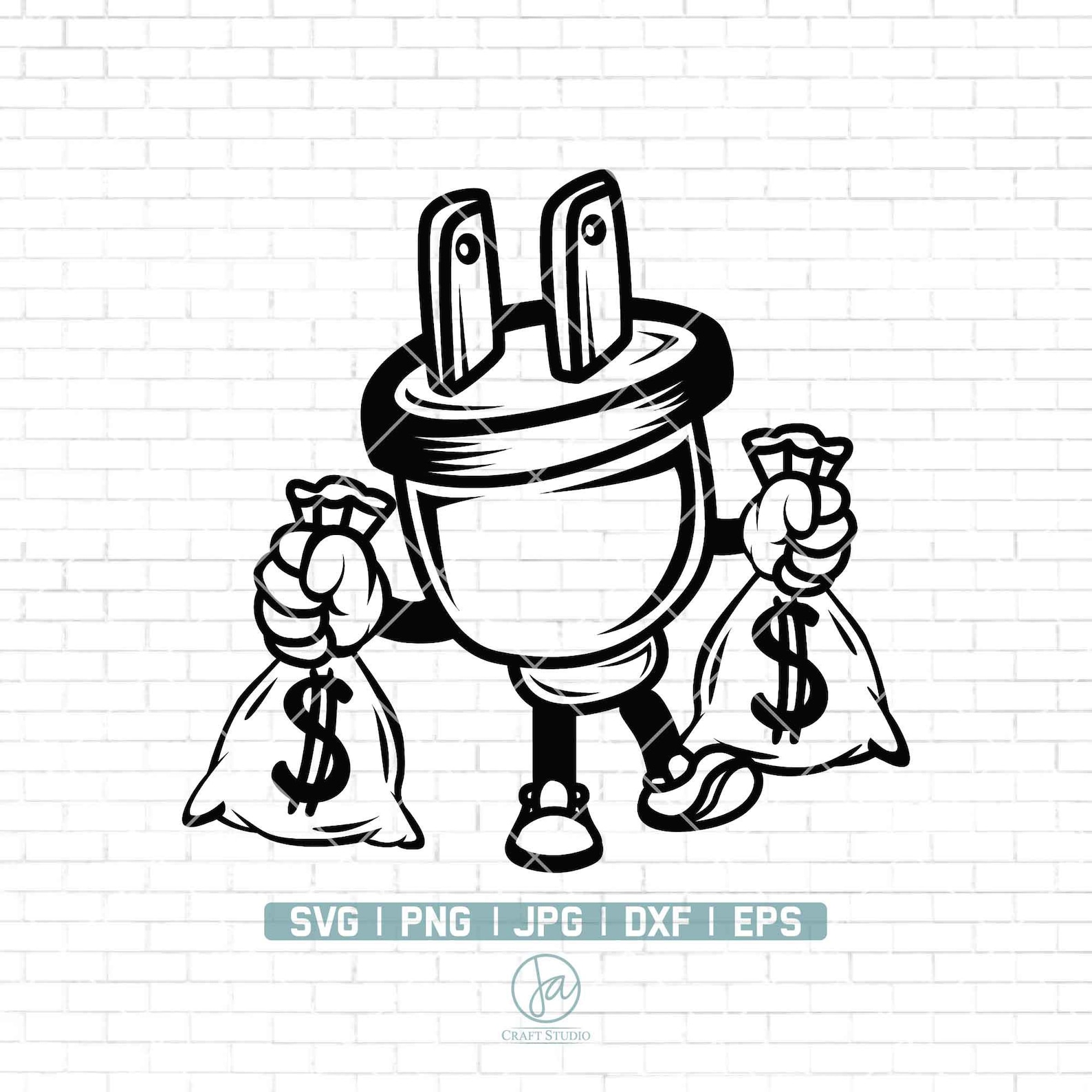 Electrical Plug Money Bag SVG | Hip Hop Rapper Gangster Svg | Scar Face ...