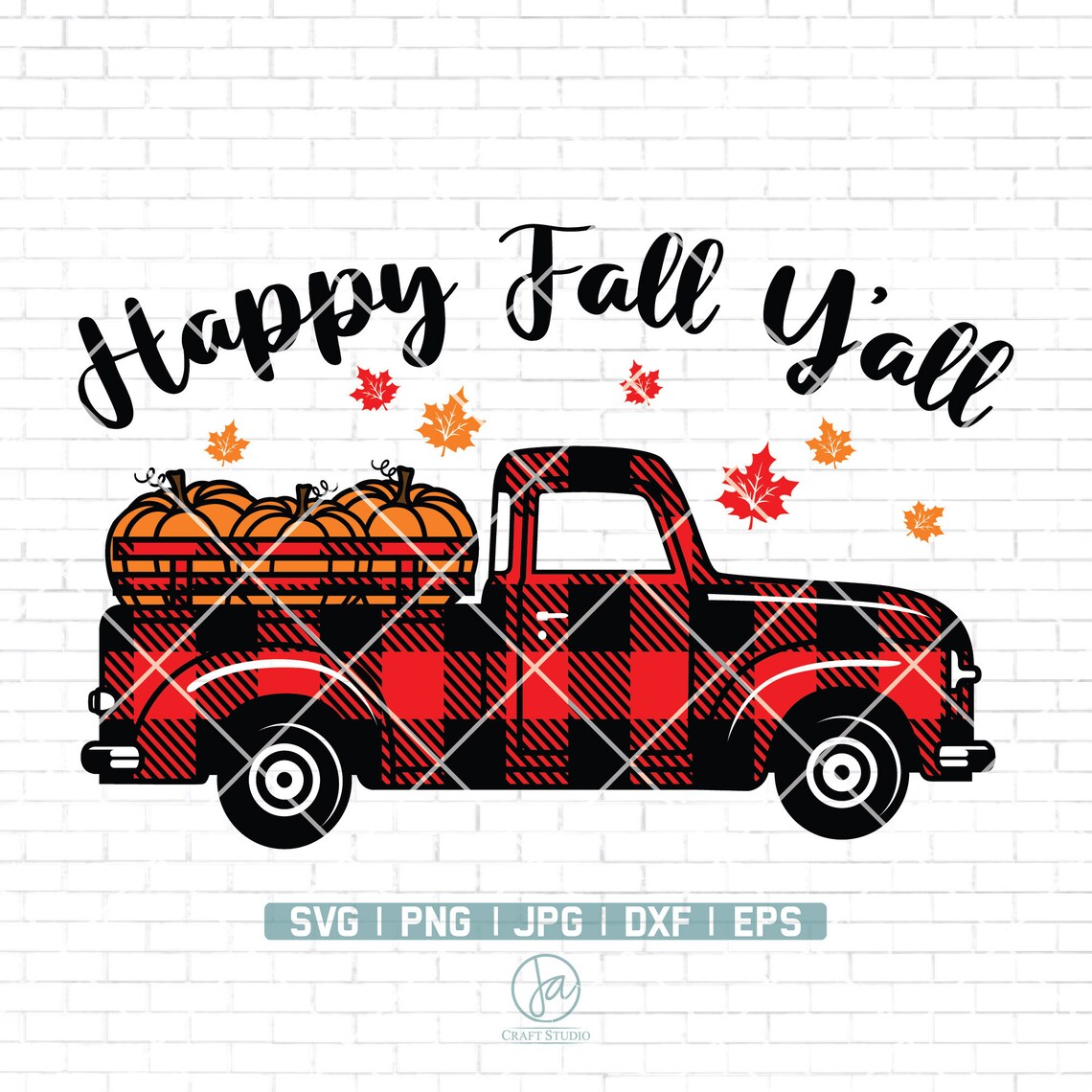 Fall Pumpkin Truck Svg Plaid Svg Fall Truck Svg Vintage | Etsy
