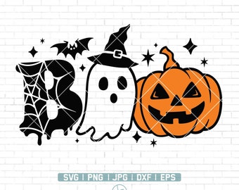 Boo Svg Halloween Svg Boo Silhouette Svg Halloween Boo - Etsy