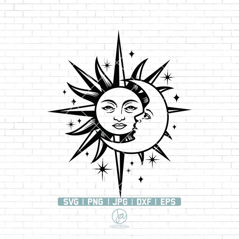 Sun and Moon Svg - Etsy