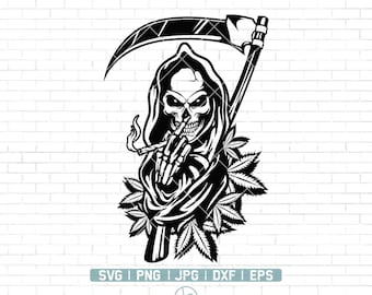 Weed Grim Reaper Svg - Etsy UK
