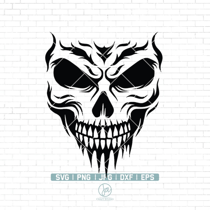 Skeleton Face Svg - Etsy