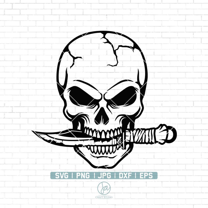 Totenkopf Beissmesser SVG Dolch SVG Metallklinge Stich - Etsy Österreich