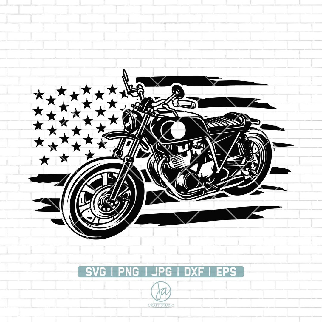 US Motorcycle Svg | Big Bike Rider Svg | Motorcycle Cricut | Motorcycle ...