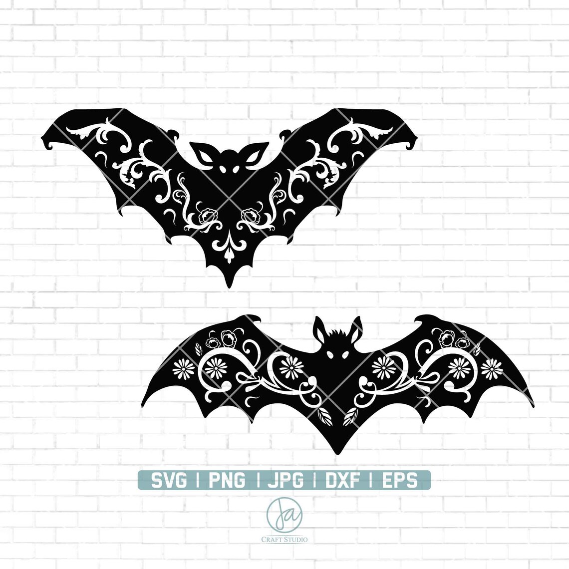 Bat Swirl SVG PNG | Floral Bat Svg | Bat Svg | Halloween Svg | Bat Png ...