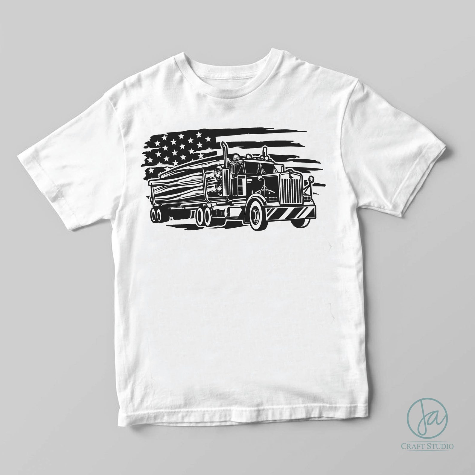 US Logging Truck Svg | Us Truck Driver Svg | Logging Truck Shirt ...