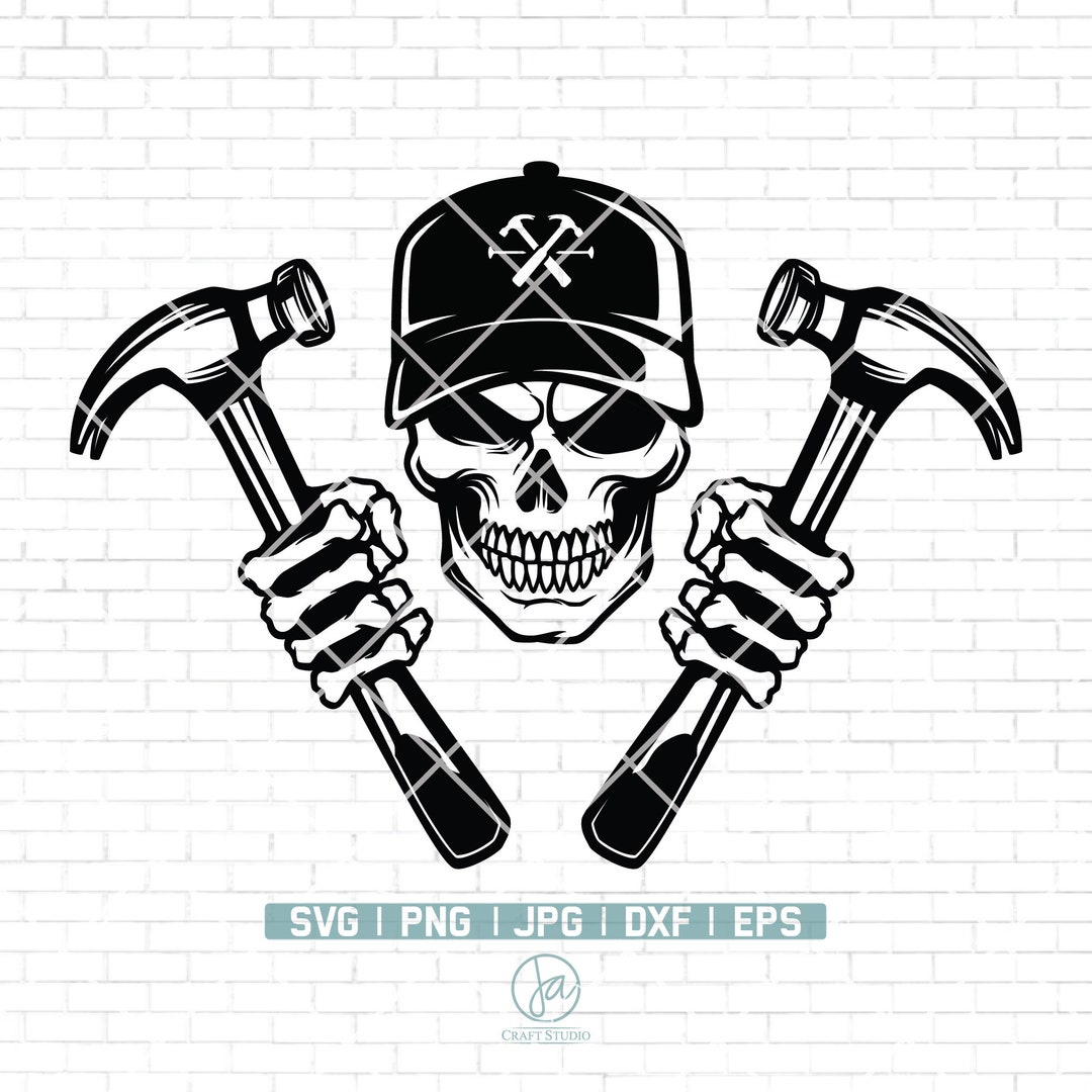 Carpenter Repair Skull Svg | Carpenter Svg | Skull Svg | Repair Svg ...