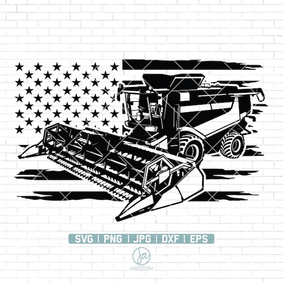 US Combine Harvester SVG Wheat Harvester SVG Combine Svg | Etsy
