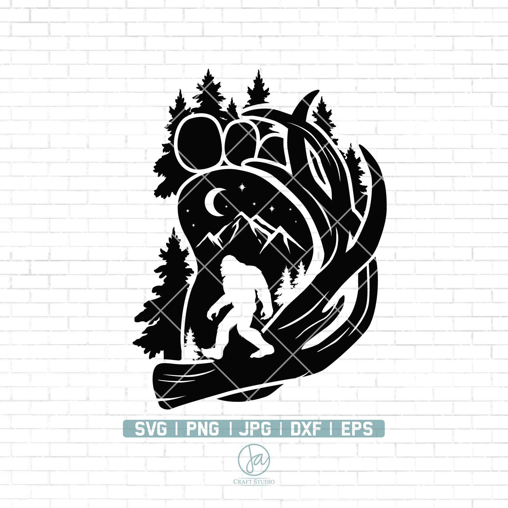 Bigfoot SVG | Big Foot SVG | Wild Monster Svg | Yeti Svg | Sasquatch ...