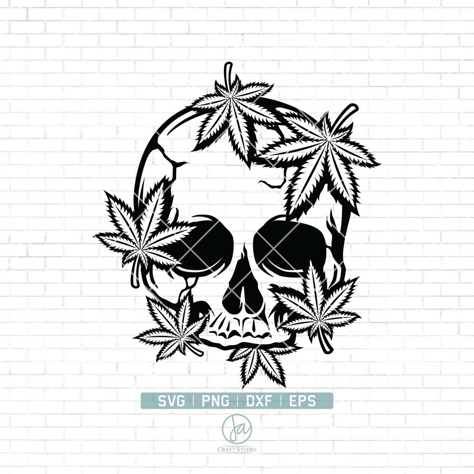 Weed Skull Svg Smoking Joint Svg Marijuana Svg Cannabis - Etsy
