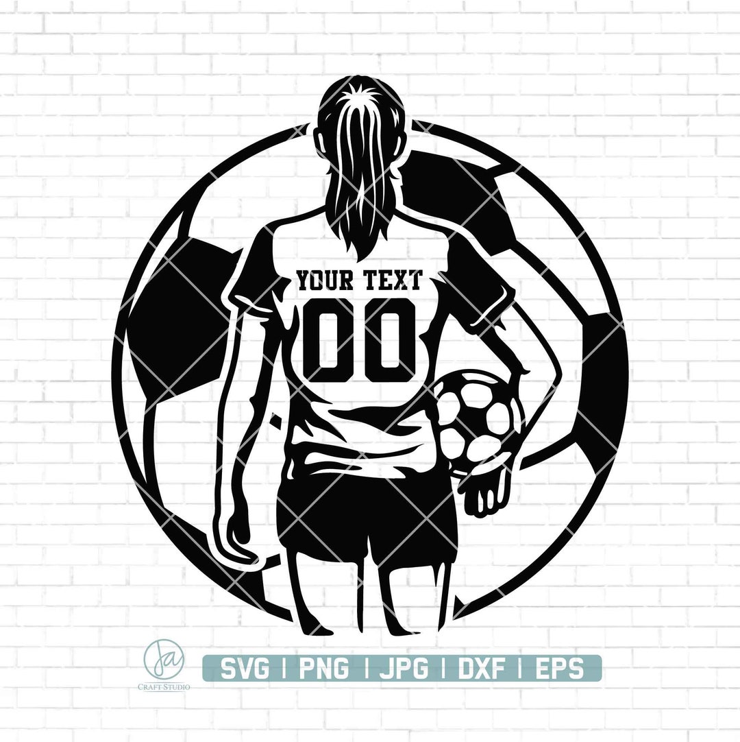 Customized Soccer Player Svg | Soccer Girl Player Svg | Soccer Player ...