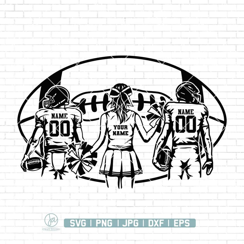 Football Cheerleader Svg - Etsy