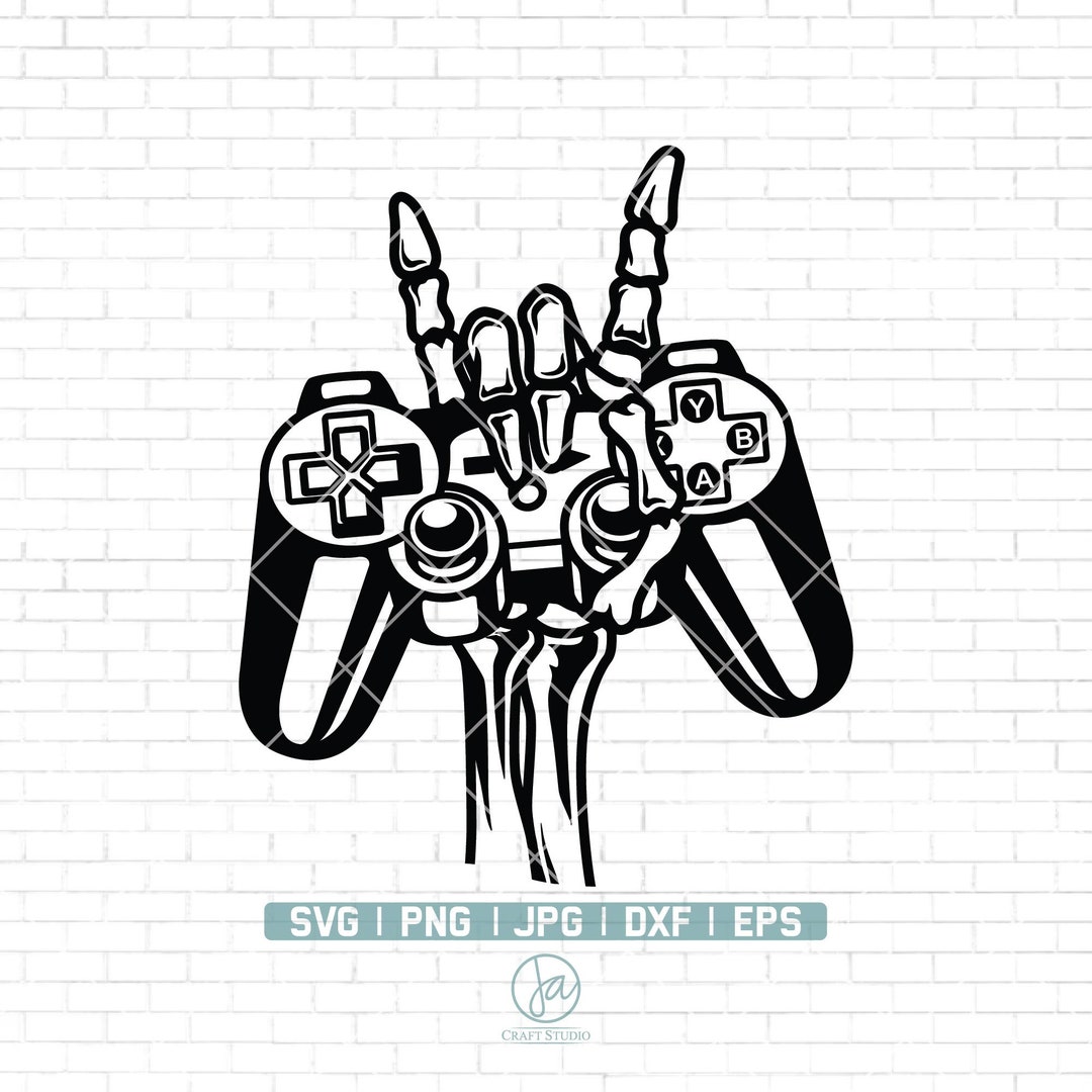 Gamer Skeleton Svg | Skeleton Hand Gamer Svg | Gaming Svg | Gamer Svg ...