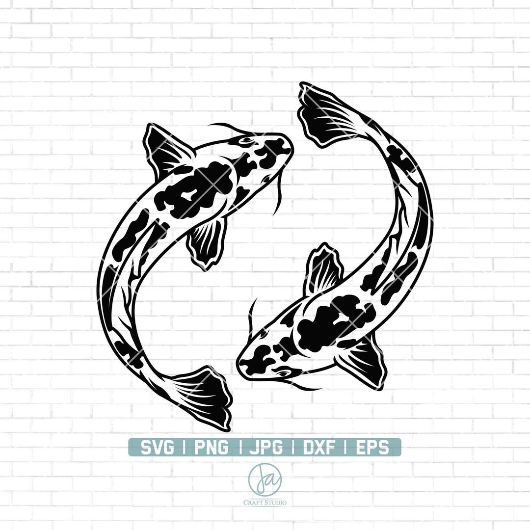 Koi Fish Svg | Carp Fish Svg | Aquarium Fish Svg | Yin Yang Svg ...