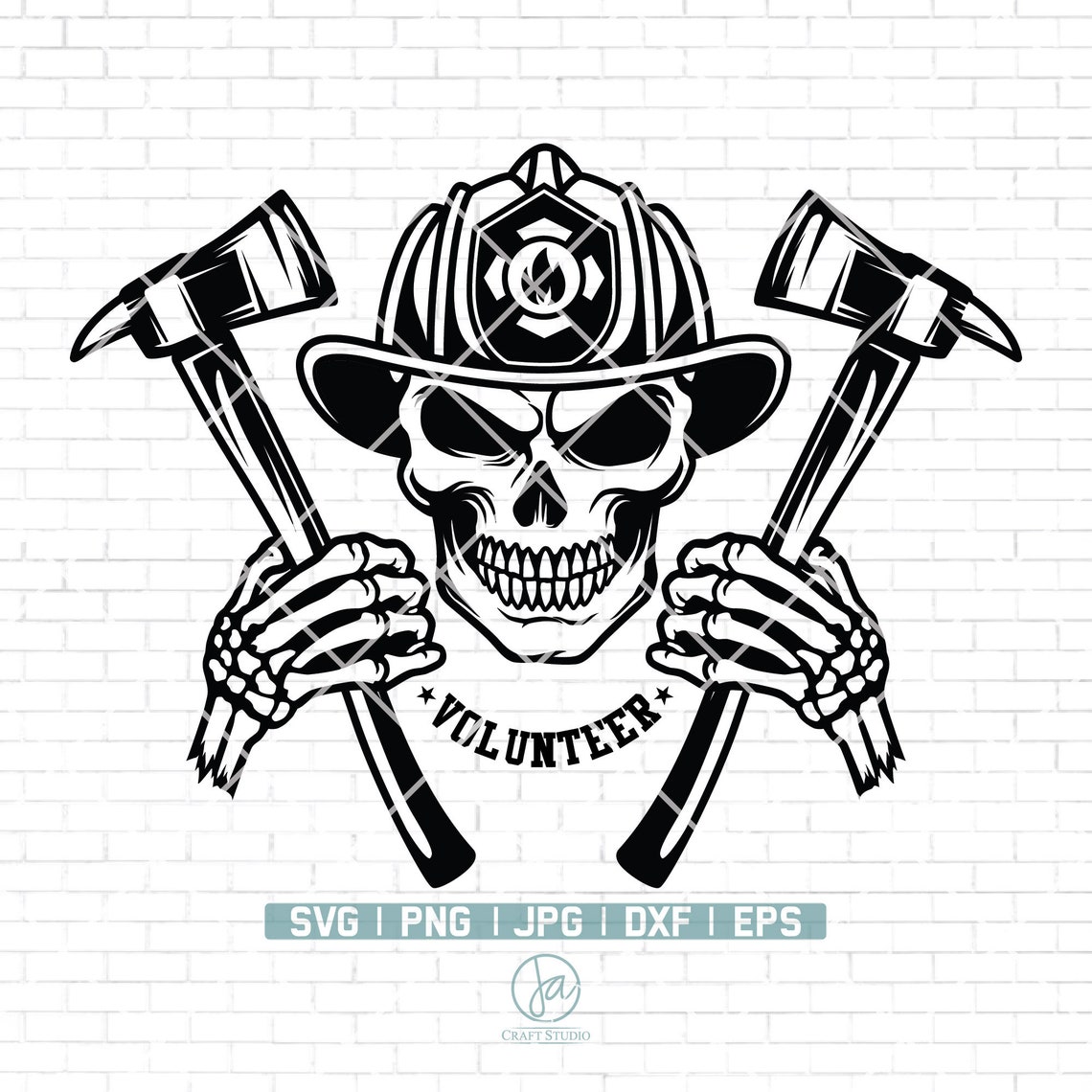Firefighter Skull Clip Art Symbols