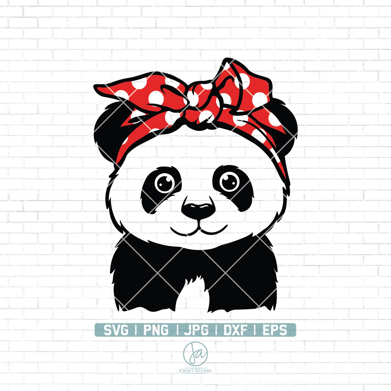 Cute Panda With Bandana Svg Panda Svg Cute Animal Svg - Etsy