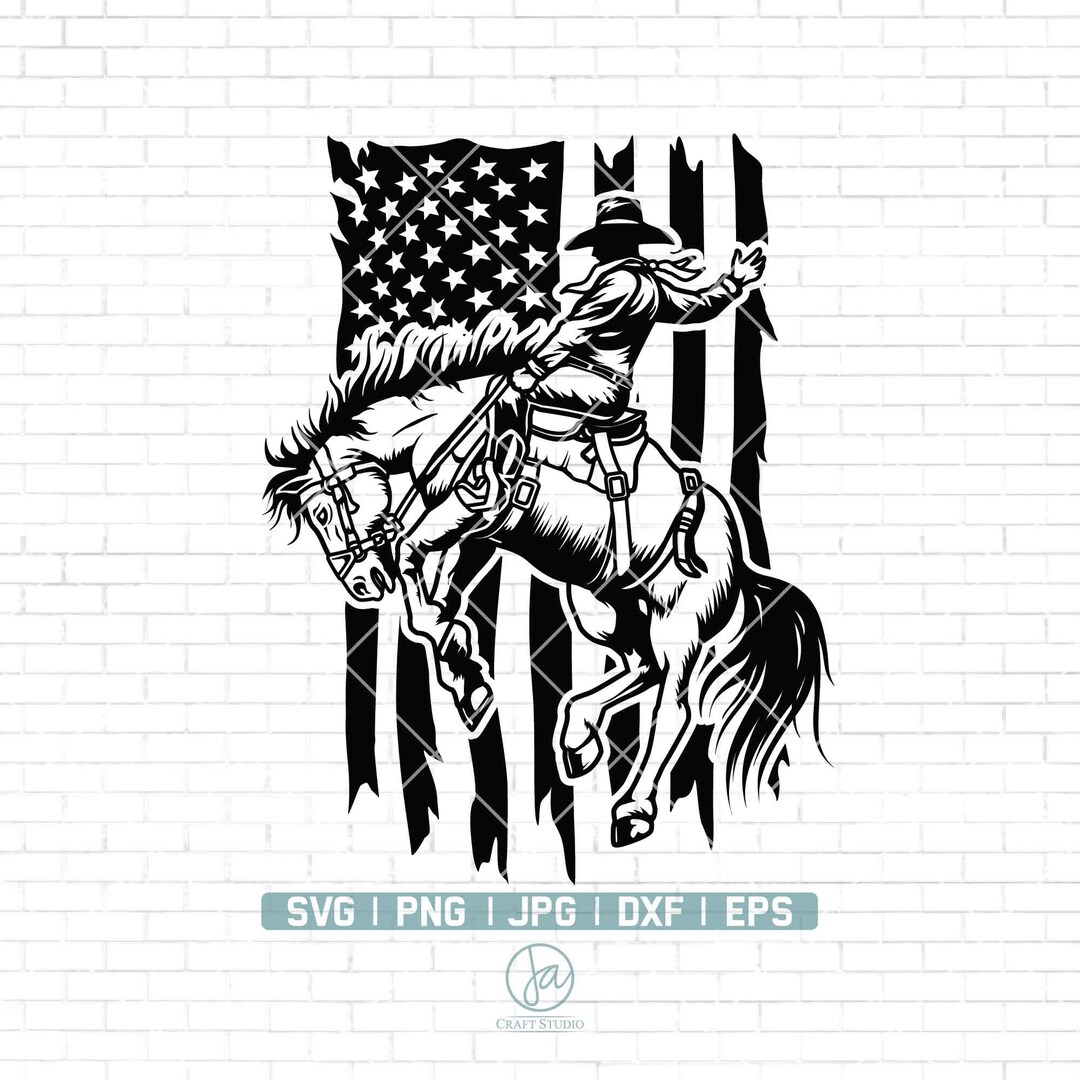 Rodeo Svg | US Rodeo Svg | Cowboy Svg | Western Cowboy Riding Horse Svg ...