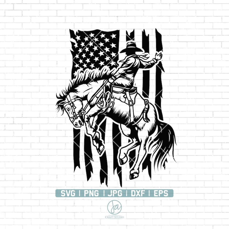 Rodeo Svg | US Rodeo Svg | Cowboy Svg | Western Cowboy Riding Horse Svg ...