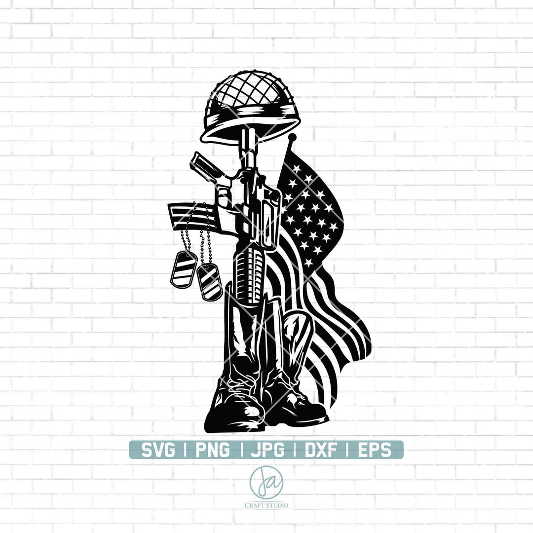 Fallen Soldier Tribute Svg | Veteran Soldier Svg | Military Boots Svg ...