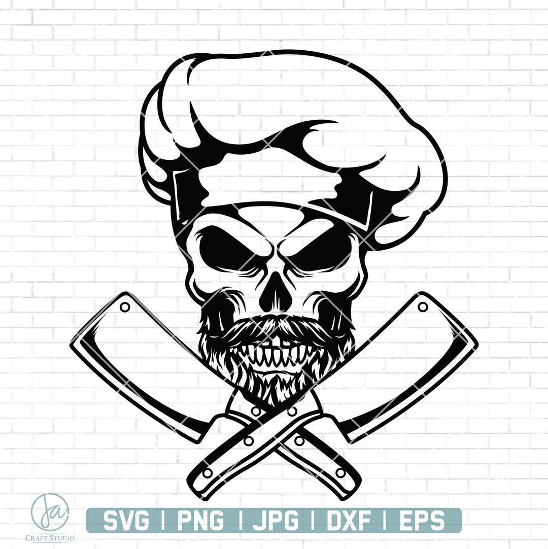 Badass Chef Svg | Skull Chef Svg | Master Chef Svg | Chef Svg | Chef ...