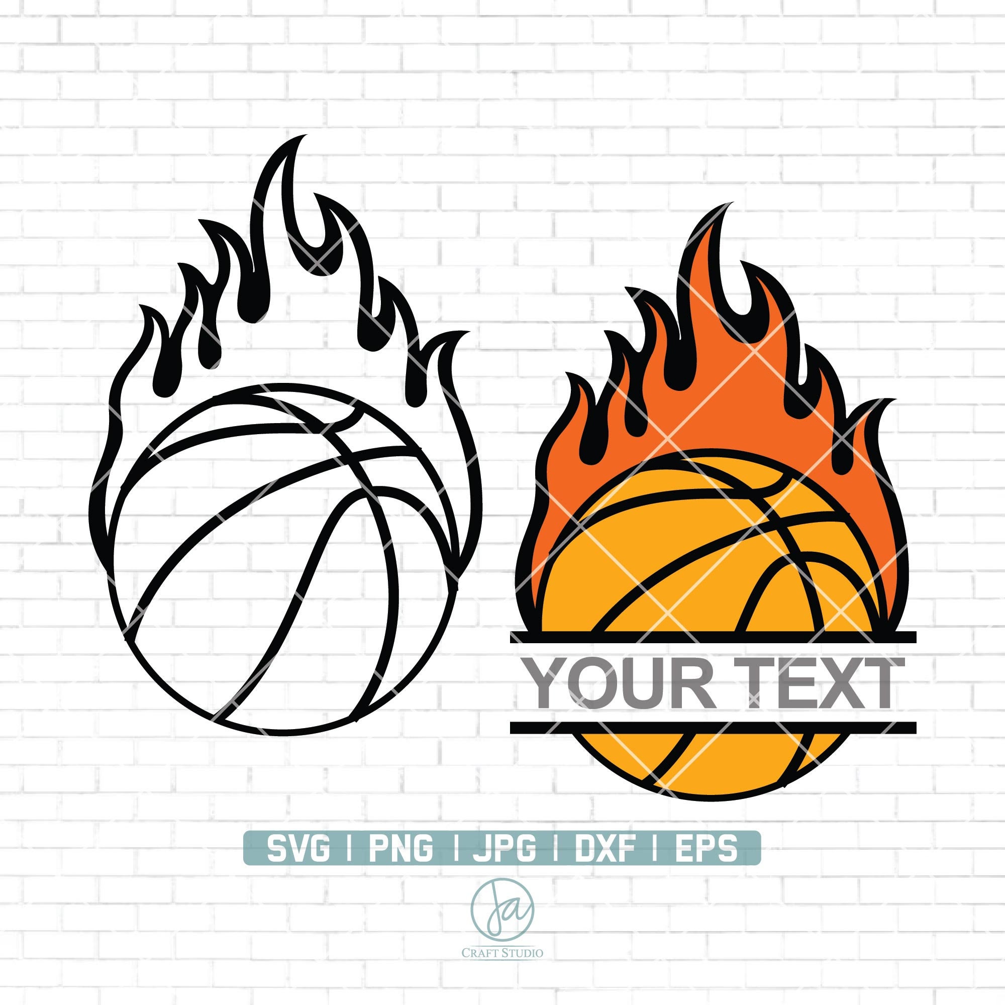 Basketball On Fire Drawing