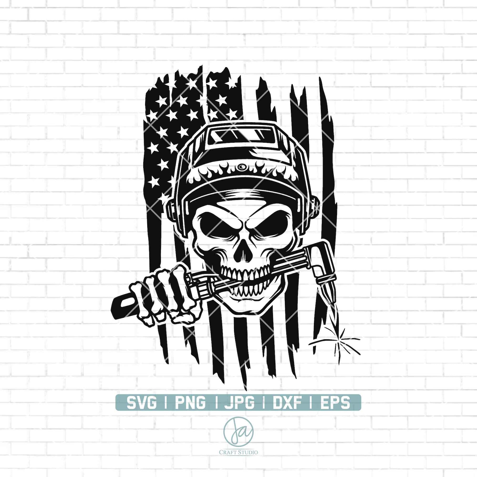 US Welder Skull Svg | Welder Clipart | Welder Svg | Skull Svg | Welder ...