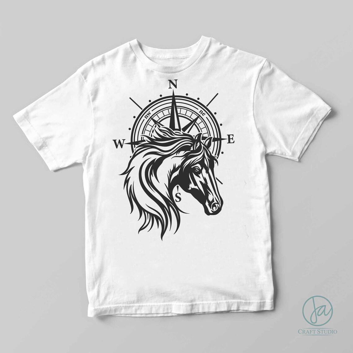 Horse Svg Horse Head Svg Beautiful Horse Svg Compass Svg | Etsy