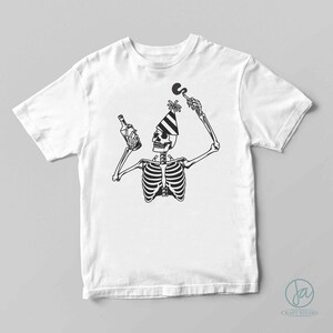 Party Skull Svg | Party Skeleton Svg | Skeleton SVG | Gothic Decal T ...