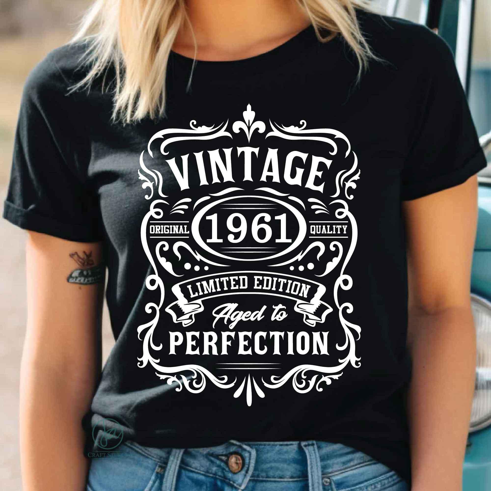 65th Birthday Svg | 65th Birthday Shirt | Vintage 1961 Svg | 1961 Aged ...