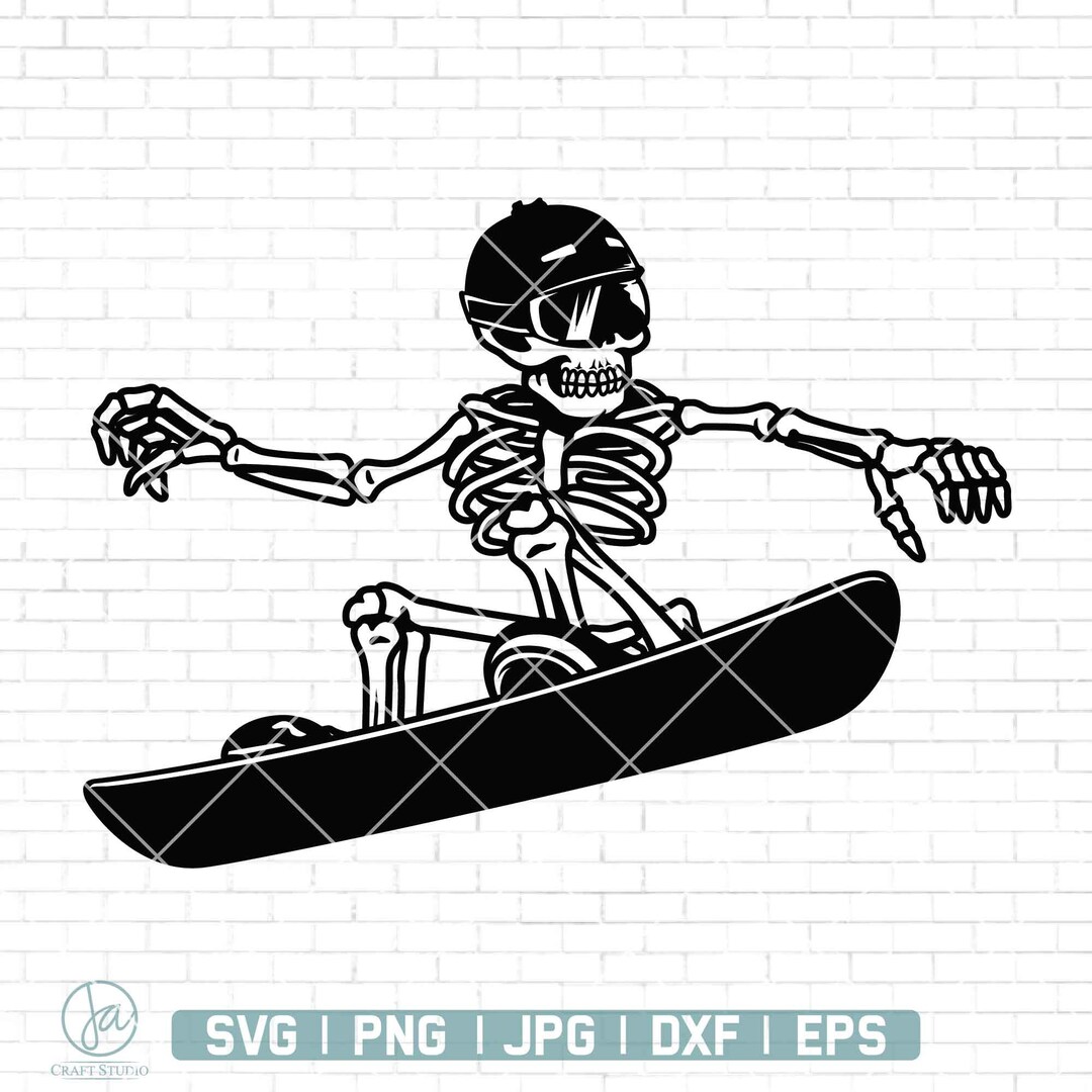 Snowboard Svg | Skeleton Snowboarding Svg | Snowboarding Svg ...