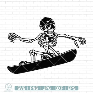 Snowboard Svg | Skeleton Snowboarding Svg | Snowboarding Svg ...
