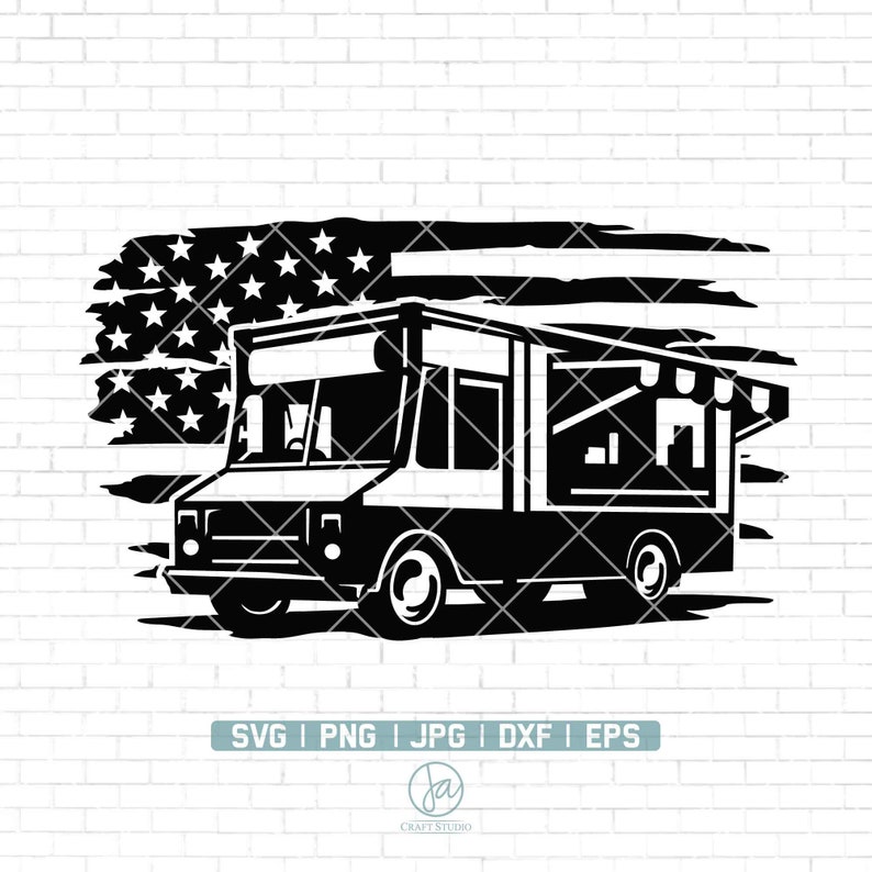 US Food Truck SVG Restaurant SVG Foodie Cafe Diner Grub - Etsy