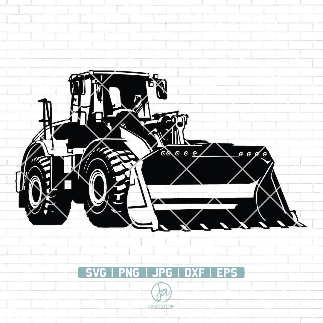 Bulldozer Svg File | Heavy Equipment Bulldozer | Bulldozer Clipart ...