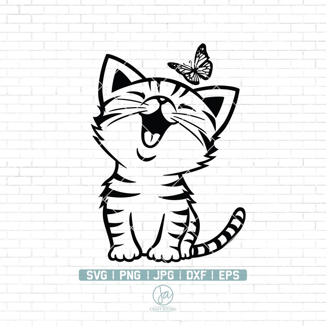 Cute Cat SVG | Curious Kitten Clipart | Cat Svg | Cat Clipart | Peeking ...