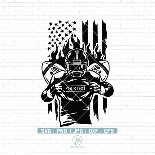 Customized Football Player Svg American Football Svg - Etsy