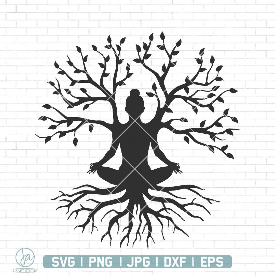 Yoga Svg | Yoga Pose Svg | Yoga Tree Svg | Mother Nature Svg | Nature ...