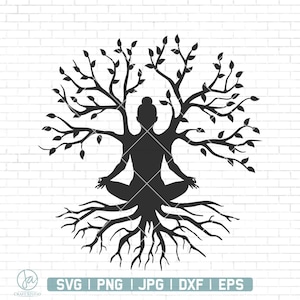 Yoga Svg | Yoga Pose Svg | Yoga Tree Svg | Mother Nature Svg | Nature ...