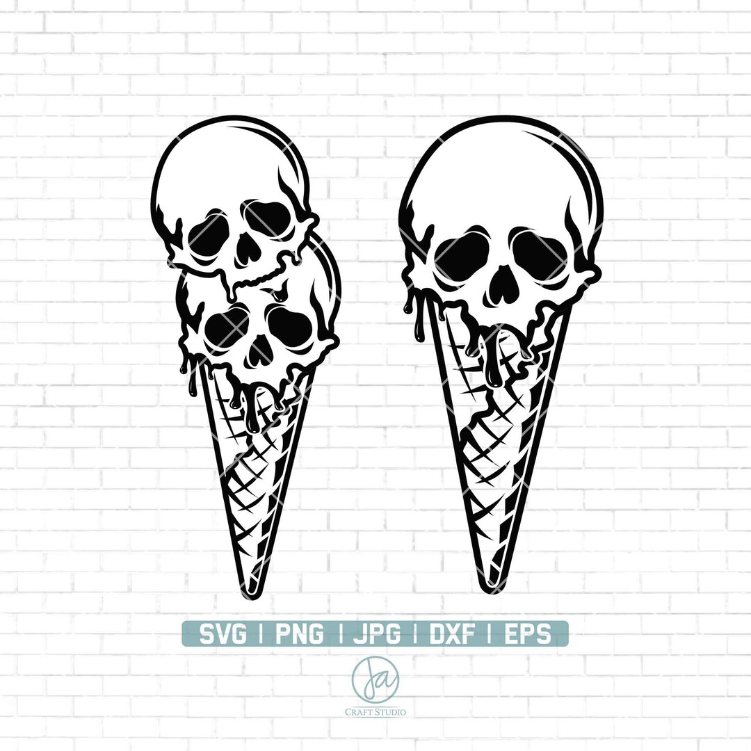 Ice Cream Skulls SVG | Ice Cream Svg | I Scream Summer Svg | Skull Svg ...