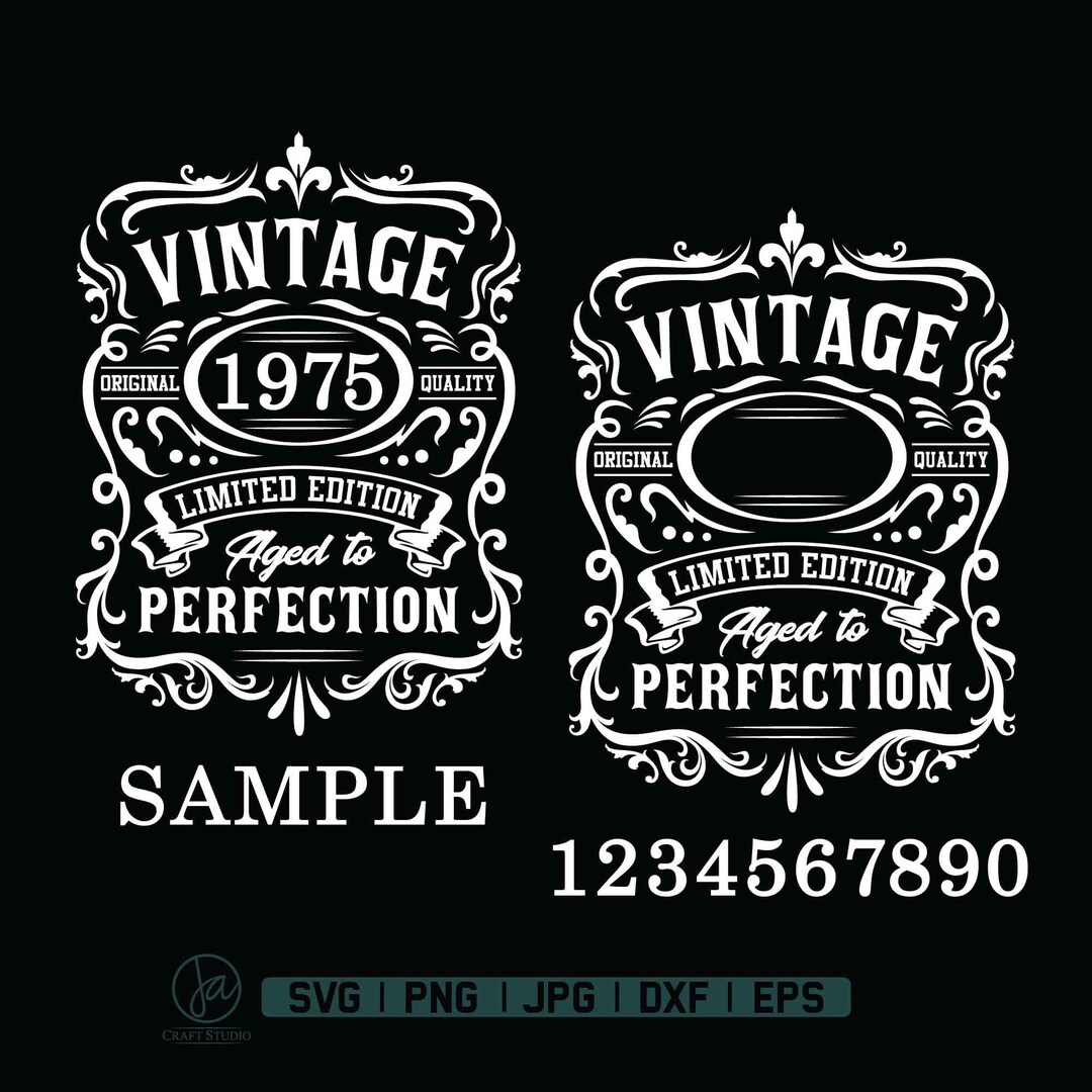 Birthday Vintage Svg | Aged to Perfection Svg | Limited Edition Svg | Birthday Premium Quality T ...