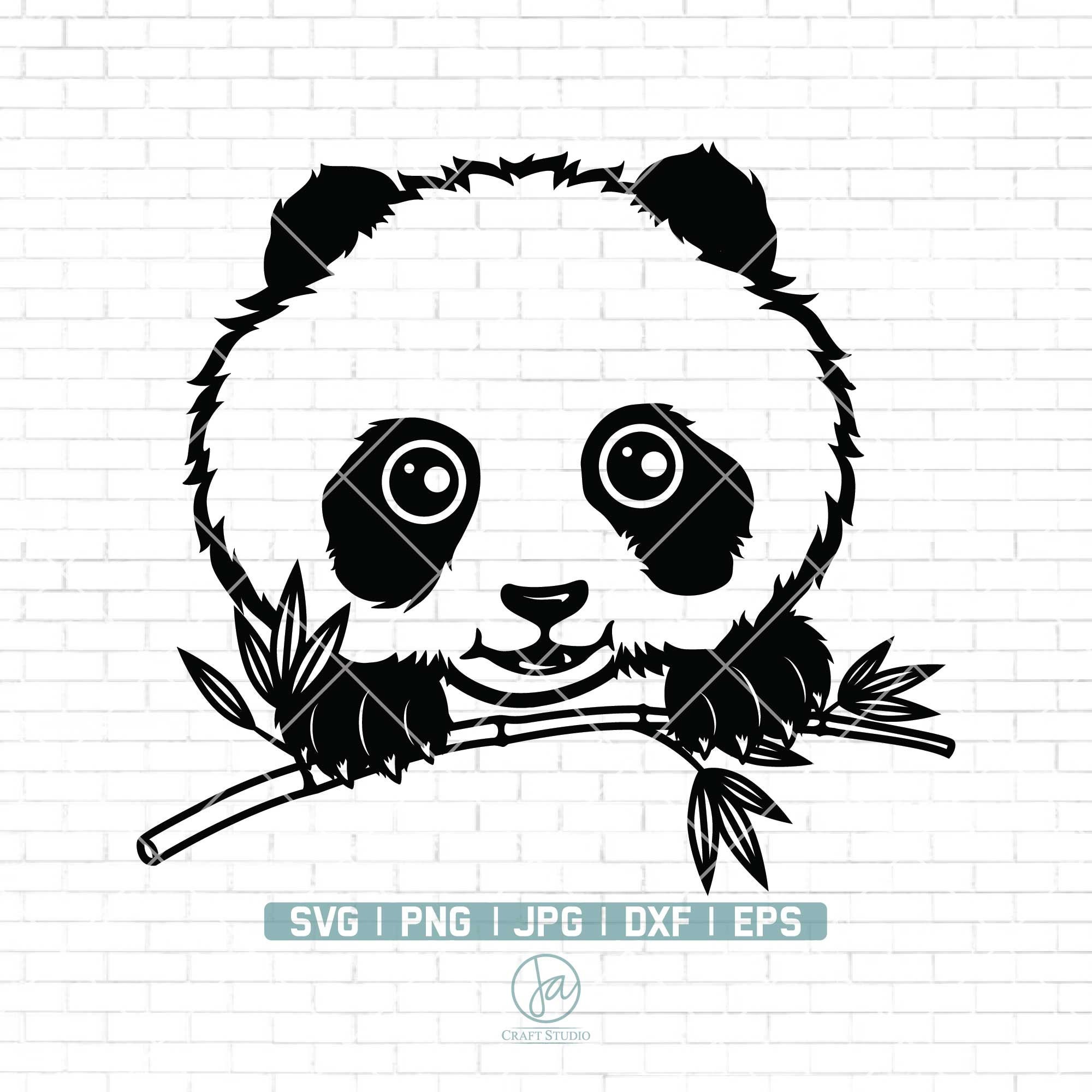 Panda Svg Cute Panda Svg Panda Face Svg Cute Animal Svg - Etsy