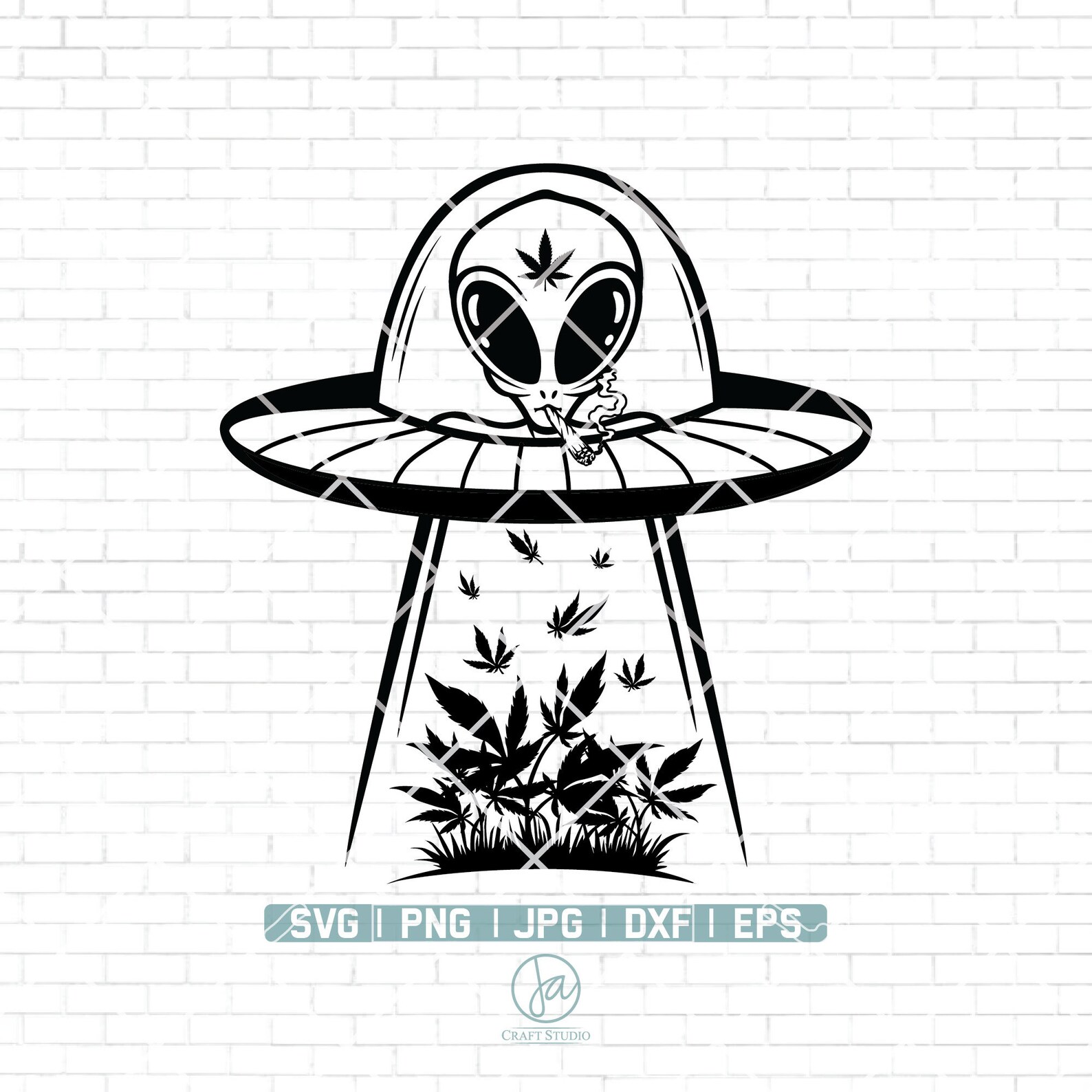 Alien Harvesting Weed Svg Alien Smoking Joint Svg Alien - Etsy