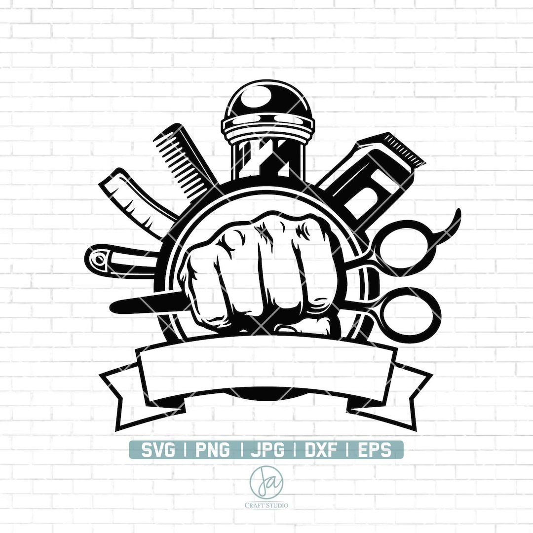 Barbershop Svg | Barber Tools Svg | Fist Bump Svg | Hair Stylist Svg ...