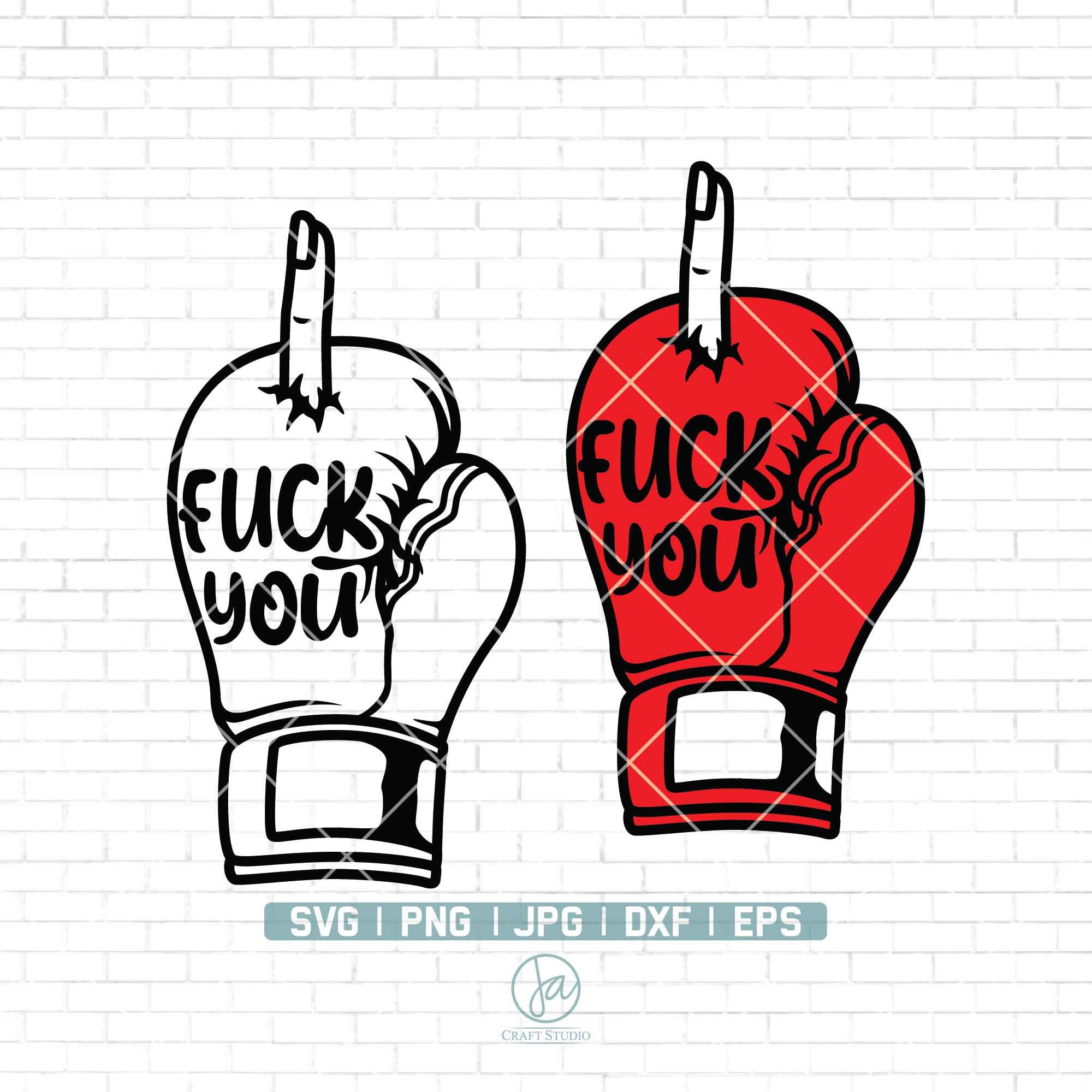 Middle Finger Svg Rude Finger SVG Boxing Gloves Svg Girl - Etsy UK