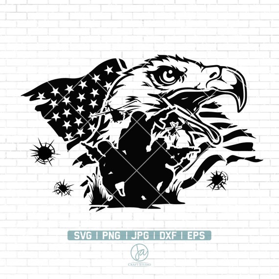 US Patriotic Eagle Soldier SVG Military Eagle Svg Veteran - Etsy