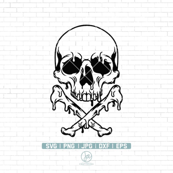 Skull and Crossbones Dxf - Etsy