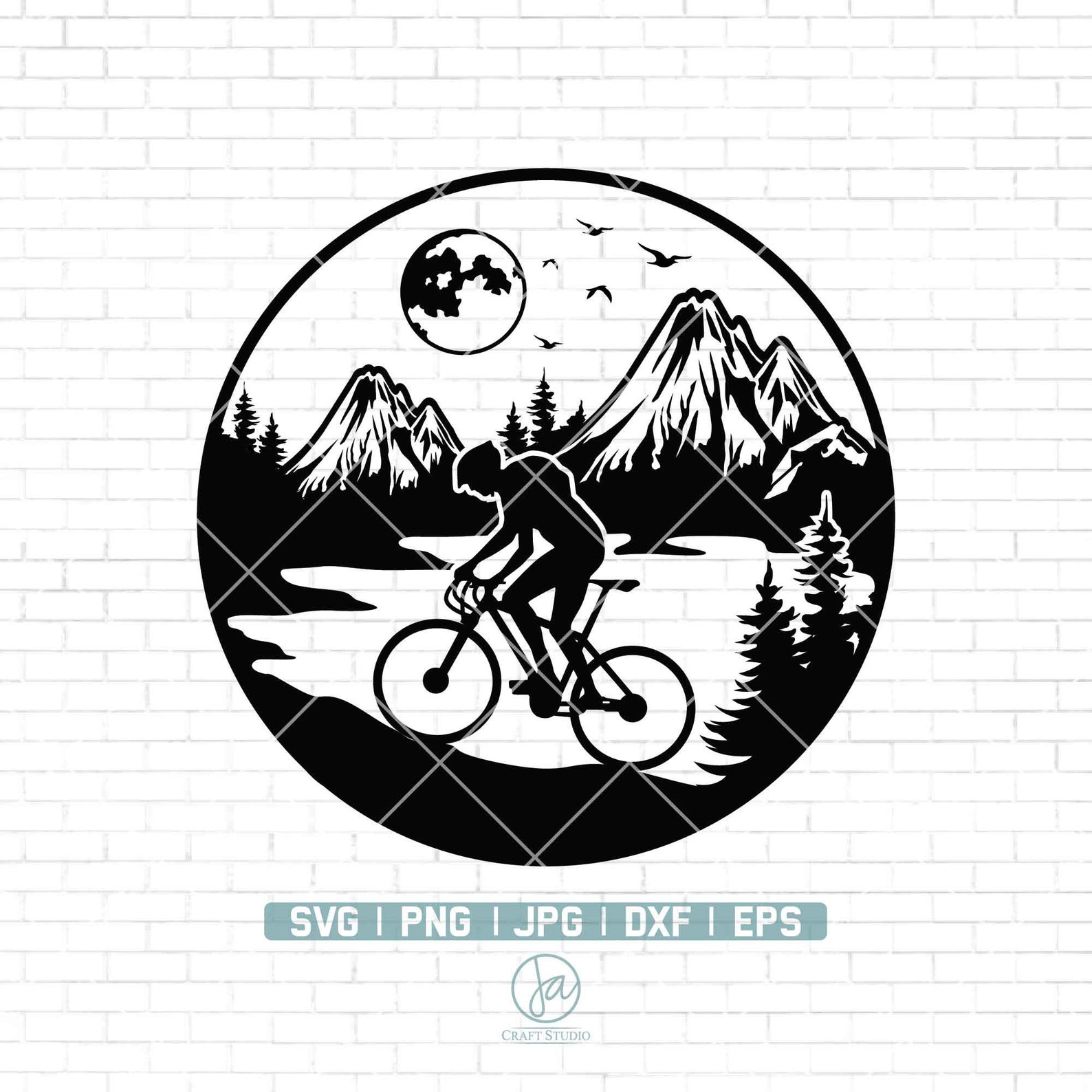 MOUNTAIN BIKE SVG | Mtb Svg | Mountain Bike Scene Svg | Mountain Bike ...