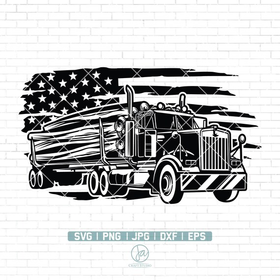 US Logging Truck Svg Us Truck Driver Svg Logging Truck - Etsy