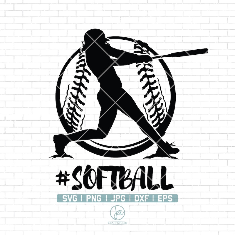 Softball Cut File - Etsy