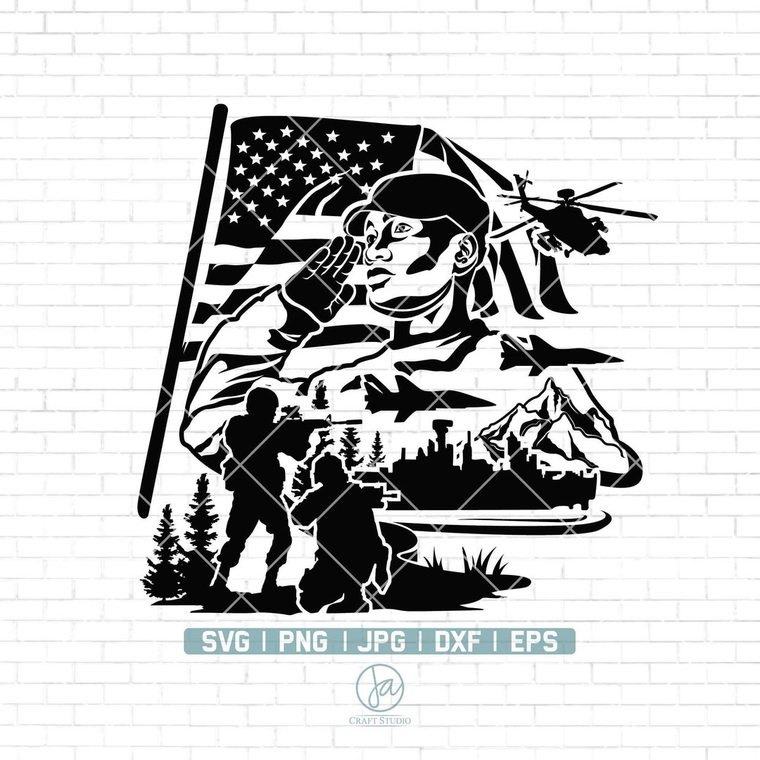 US Soldier SVG | American Troops Svg | United States Military Svg | War ...