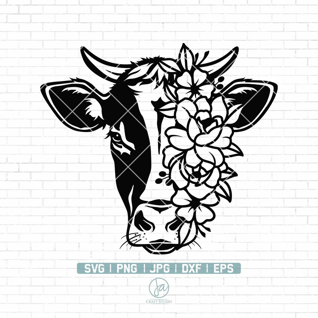 Floral Cow Svg | Not Today Heifer Svg | Cow Svg | Cow Cut Files | Cow ...